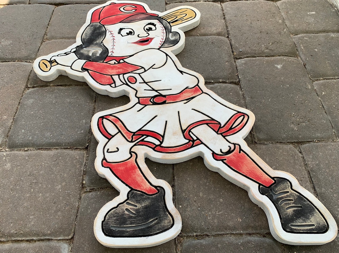 Cincinnati Reds Rosie Red Mascot Wooden Wall Hanging Sign | Etsy
