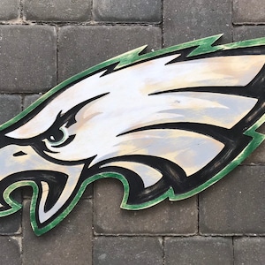 Philadelphia Eagles Wooden Wall Hanging Sign Art Logo Decor - Etsy
