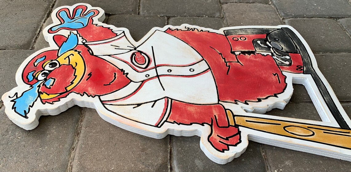 Cincinnati Reds Gapper Mascot Wooden Wall Hanging Sign | Etsy