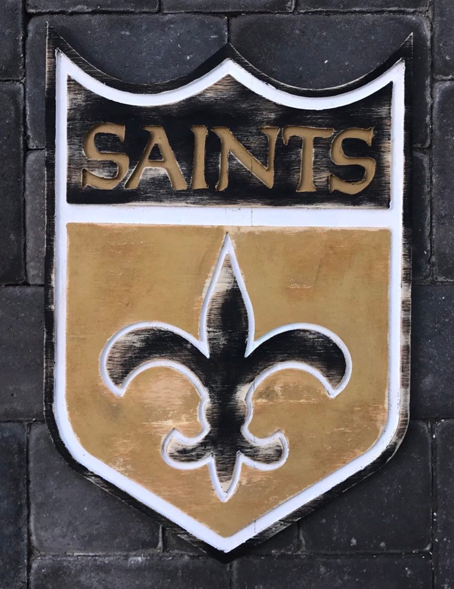 New Orleans Saints Wooden Wall Hanging Sign | Etsy