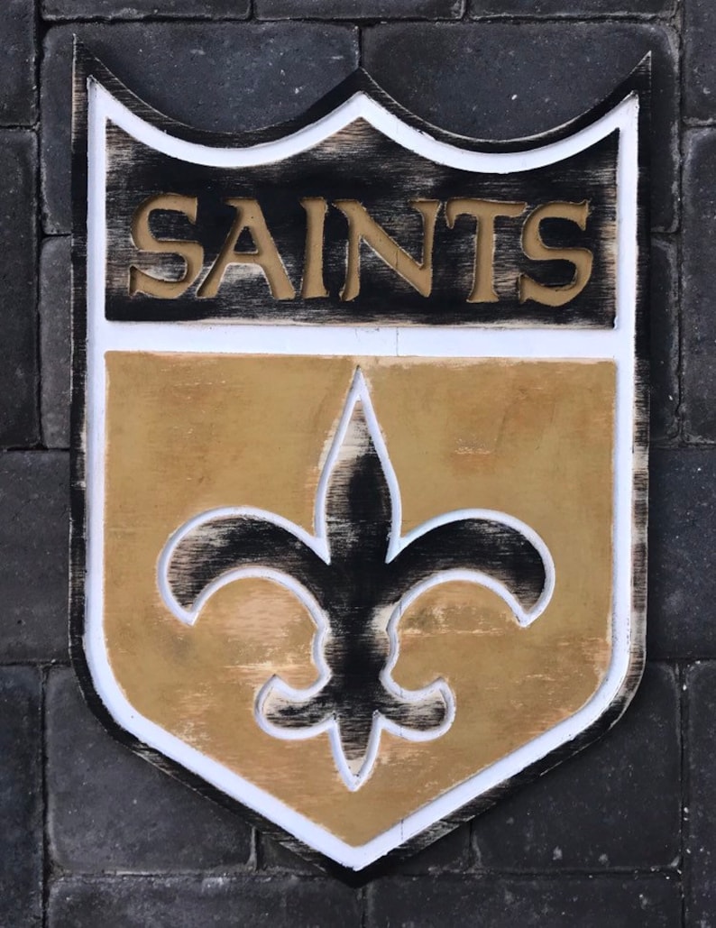 New Orleans Saints Wooden Wall Hanging Sign | Etsy