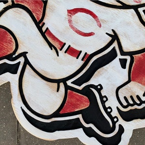 Cincinnati Reds Mr. Red Legs Mascot Wooden Wall Hanging Sign - Etsy