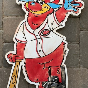 Cincinnati Reds Gapper Mascot Wooden Wall Hanging Sign - Etsy