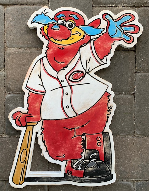 Cincinnati Reds Gapper Mascot Wooden Wall Hanging Sign | Etsy