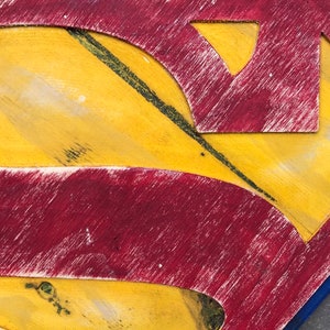 Superman Symbol Rustic Wall Hanging - Etsy