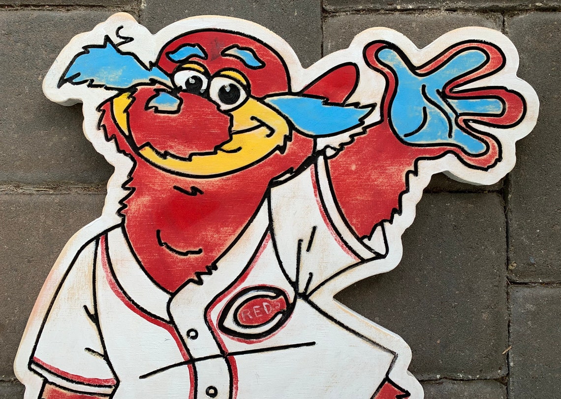 Cincinnati Reds Gapper Mascot Wooden Wall Hanging Sign | Etsy