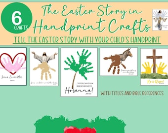 Easter Story Handprint Crafts Church Handprint Art Preschool Handprints ...