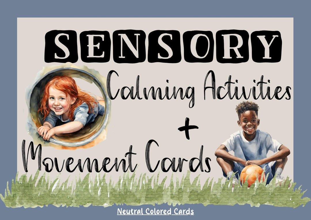 Sensory Calming Activities & Movement Cards: ADHD, ASD Coping (PDF ...
