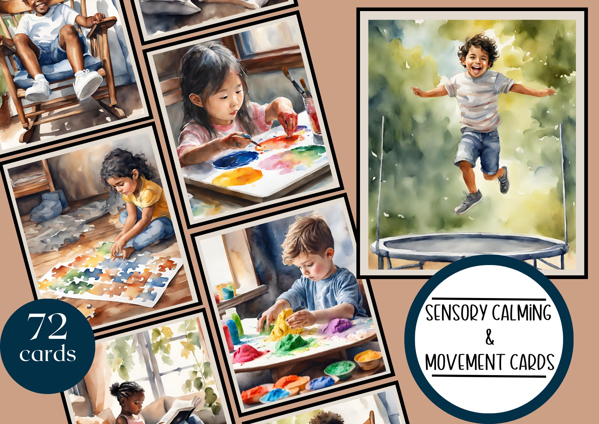 Sensory Calming Activities & Movement Cards: ADHD, ASD Coping (PDF ...