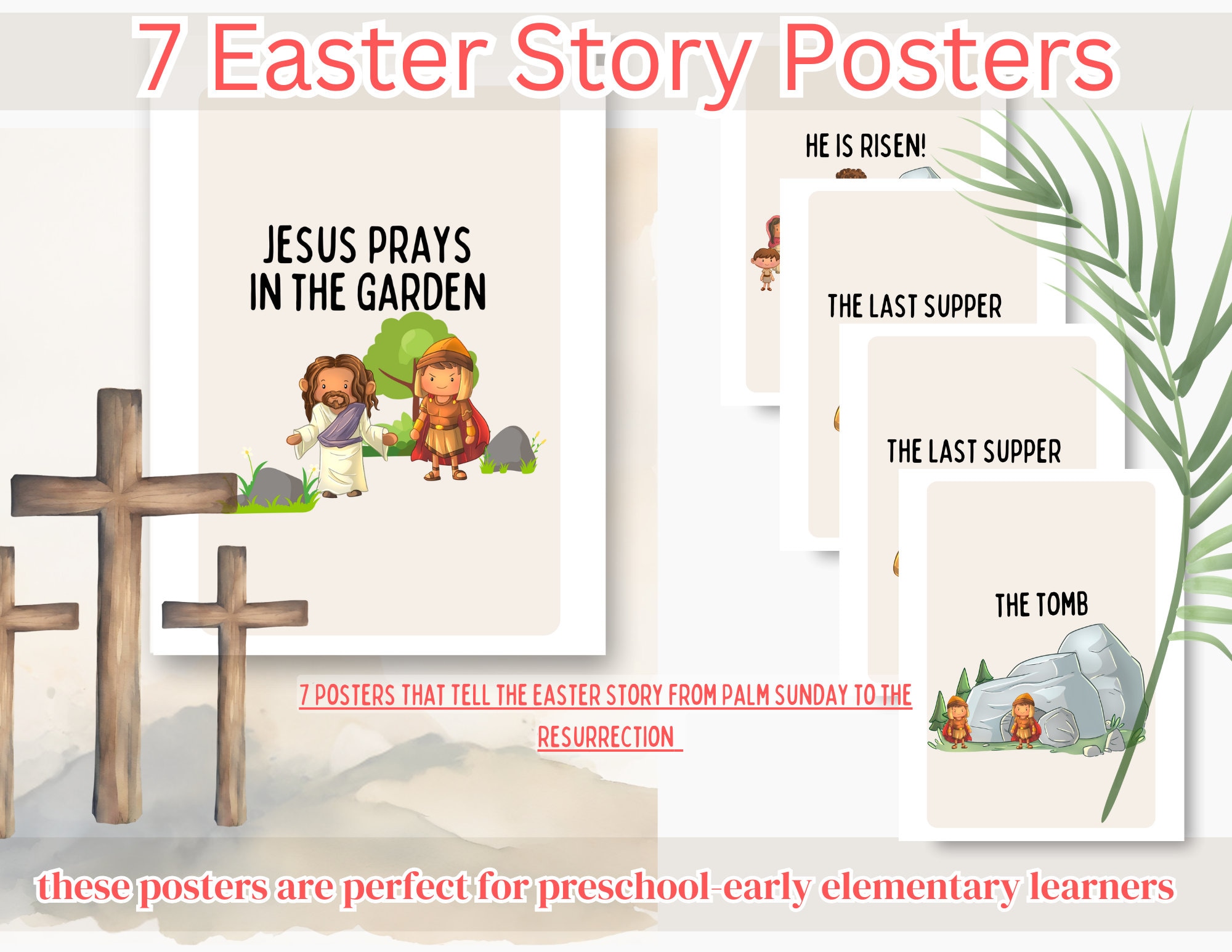Easter Story Cards, Posters & Coloring Sheets (digital Download) - Etsy
