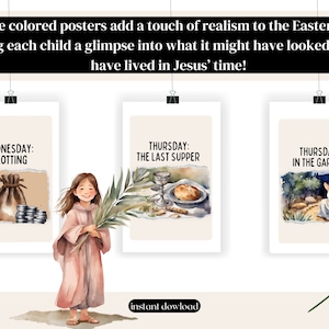 Easter Story Cards & Posters: Holy Week Bible Study (digital Download ...