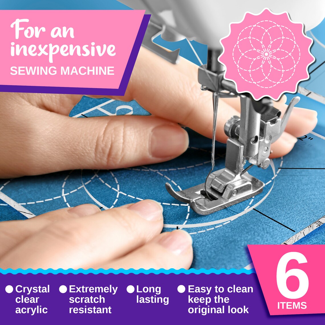 Quilting Templates For Domestic Sewing Machine Sewing Tools Etsy
