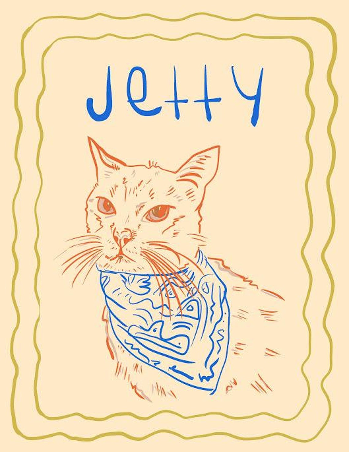 Custom "badly Drawn" Dog Portrait Minimalist Poorly Drawn Dog ...