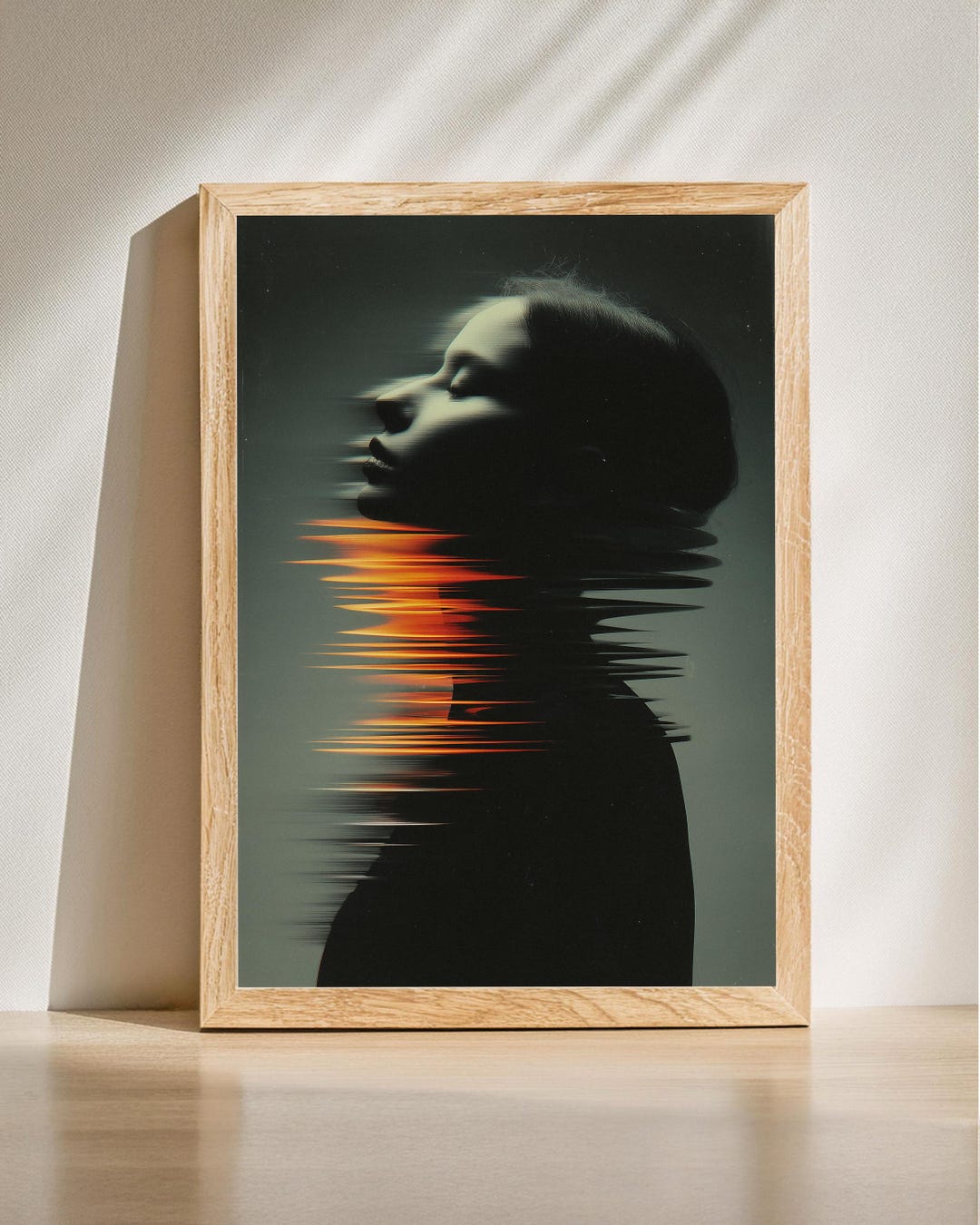 Emotional Portrait Wall Art, Abstract Woman Silhouette Print, Modern ...