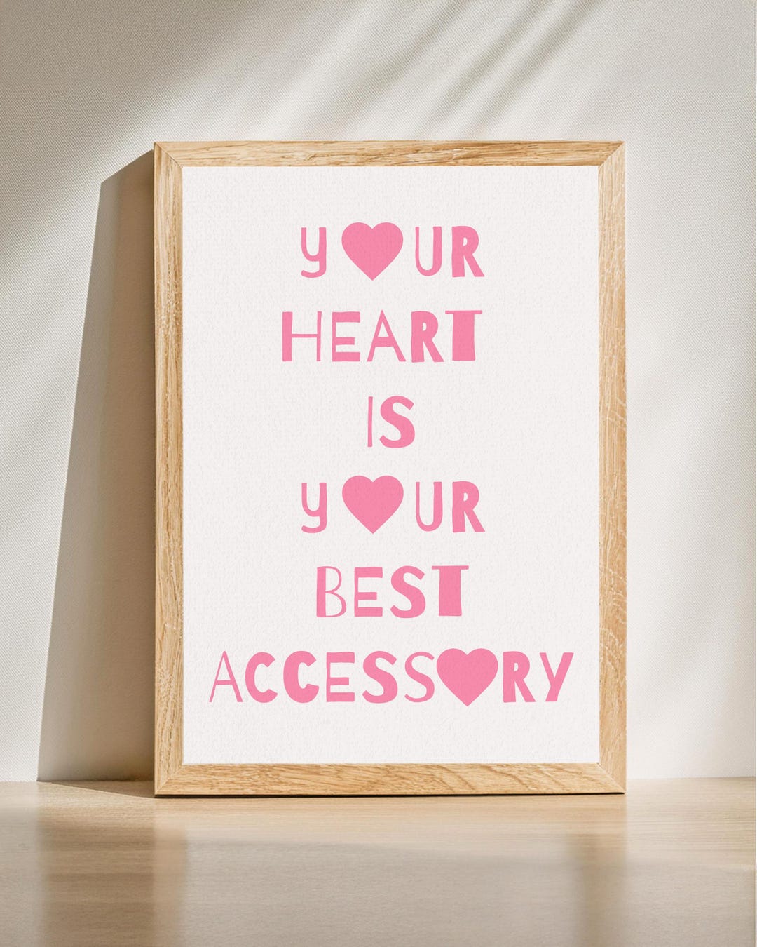 Your Heart Poster, Positive Quote Wall Art, Heartfelt Print ...