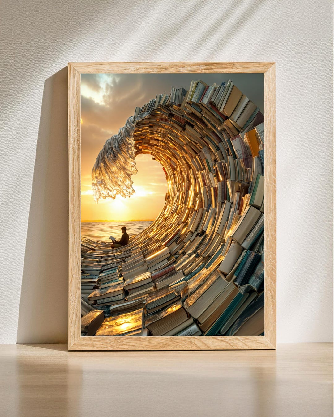 Book Lover Poster, Bookworm Wall Art, Dreamy Library Decor, Reader's ...
