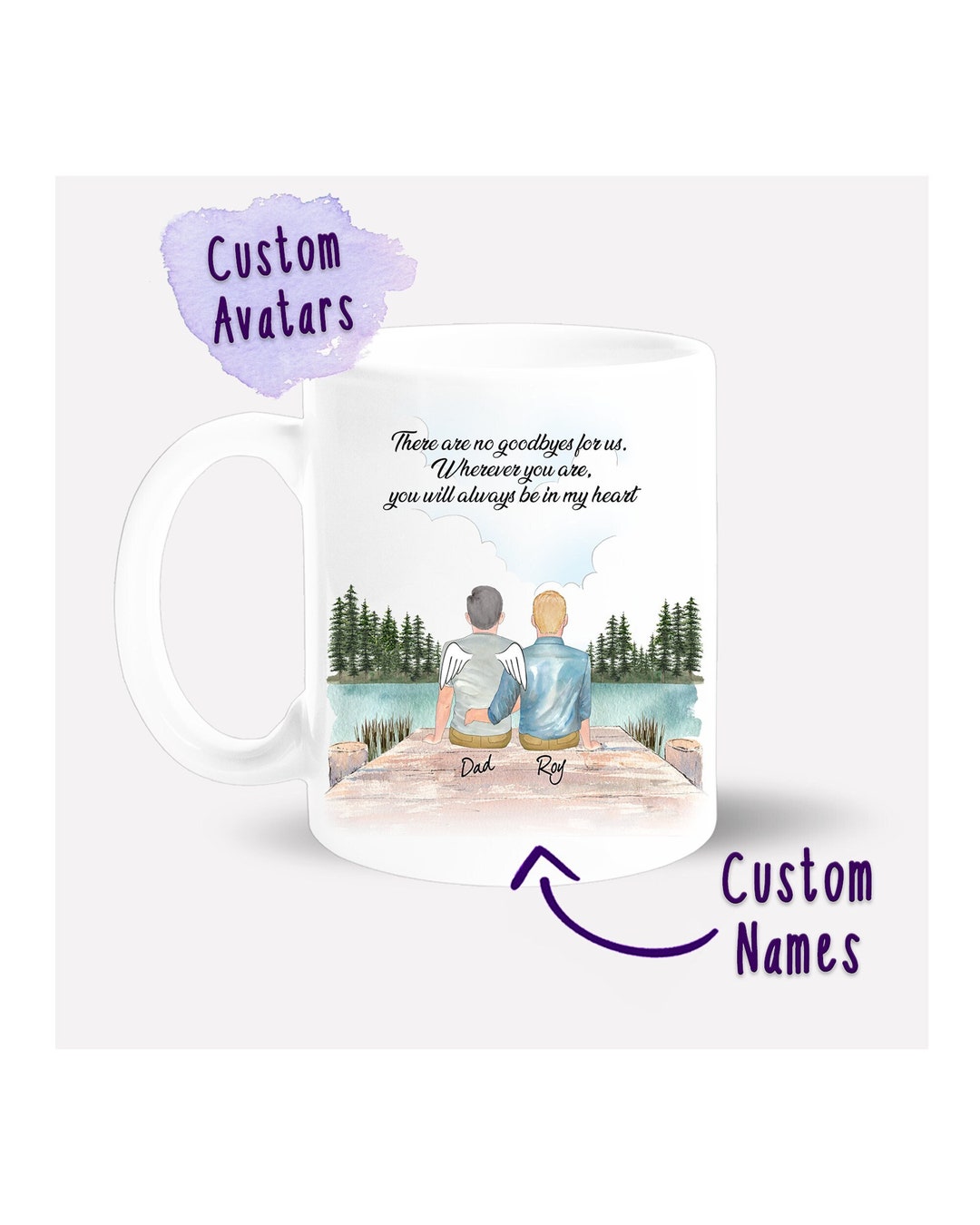 Loss of Father Gift, Sympathy Gift, Dad Remembrance, Deceased Mug ...