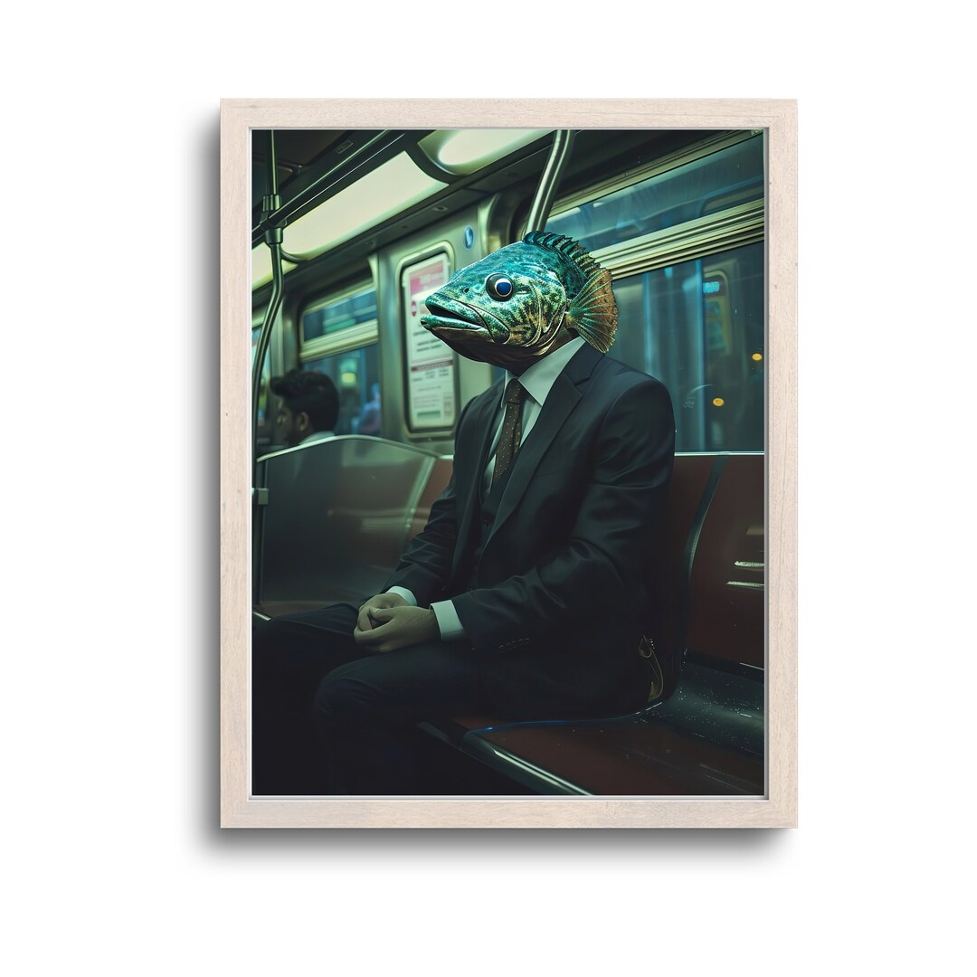 Fish in NY Subway, Fish Print, Fish Wall Art, Fish Gifts, Fish Art ...