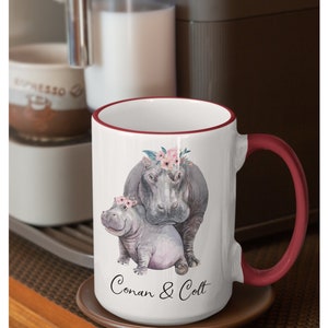 Personalized Hippo Mug, Hippo Gifts, Hippo Gift for Her, Cute Hippo Cup ...