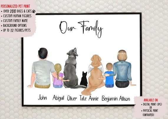 Printable Family Figures With Pets