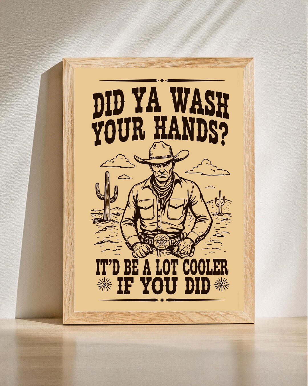 Did Ya Wash Your Hands Poster, Funny Bathroom Wall Art, Humorous ...