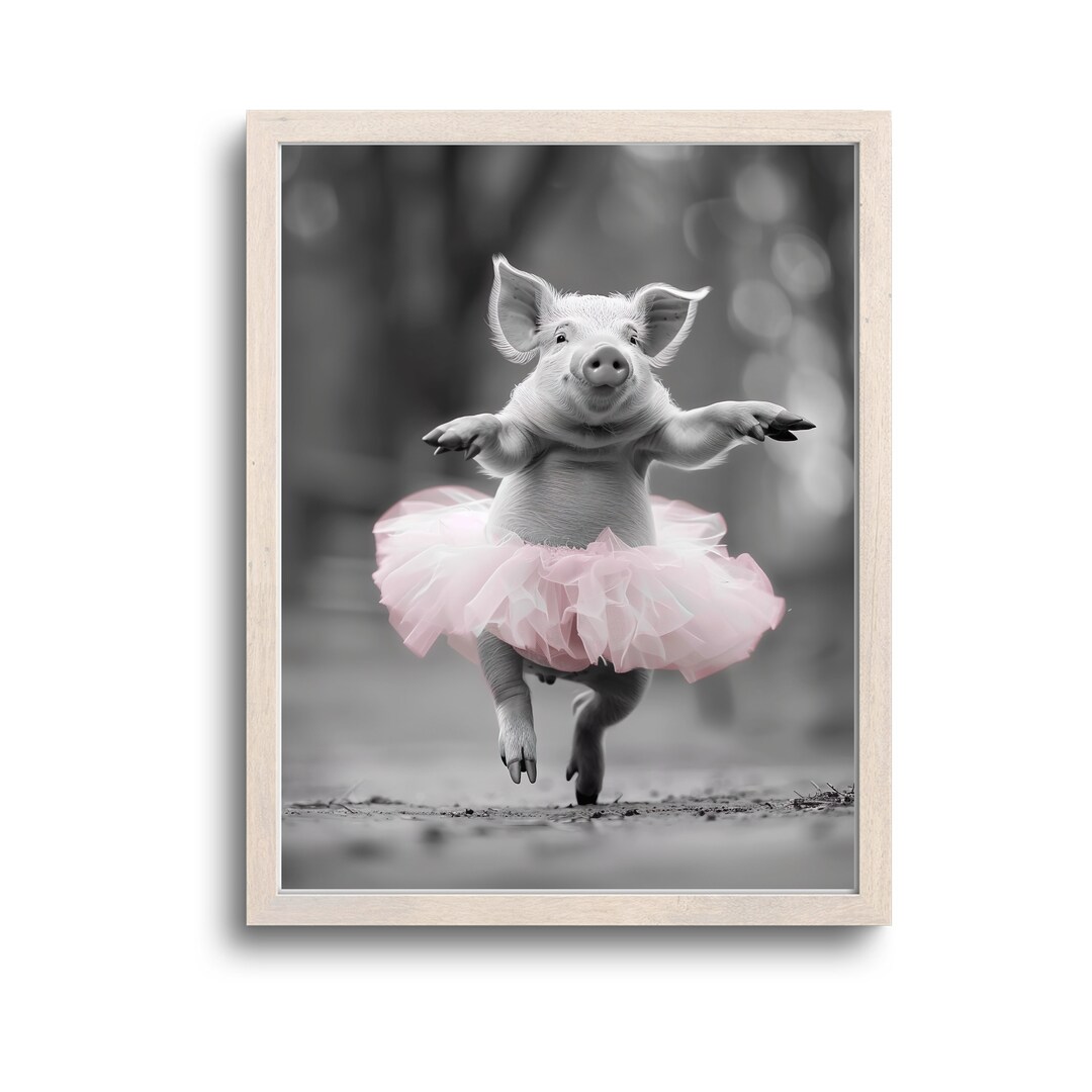 Funny Pig Print, Pig Wall Art, Pig Gifts, Pig Art, Pig Decor, Pig Photo ...