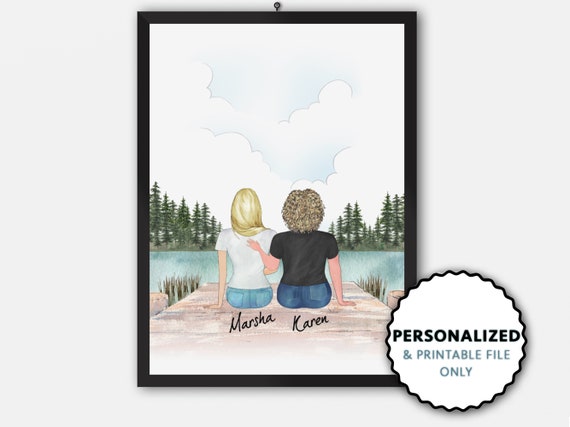 Custom Best Friend Poster Personalized Best Friend Gift Long | Etsy
