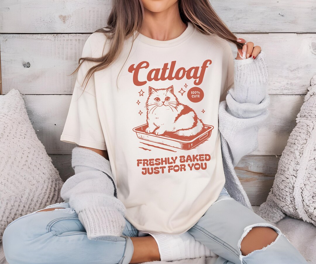 Cat Loaf Tshirt, Funny Cat Comfort Colors® Shirt, Funny Cat Meme Shirt ...
