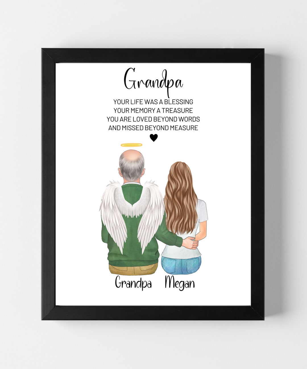 Grandpa Memorial Gift, in Memory of Grandfather, Loss of Grandpa ...