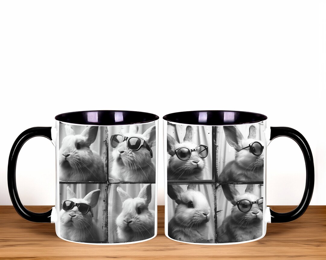 Rabbit Photo Booth Coffee Mug, Rabbit Mug, Rabbit Gifts, Rabbit Lover ...