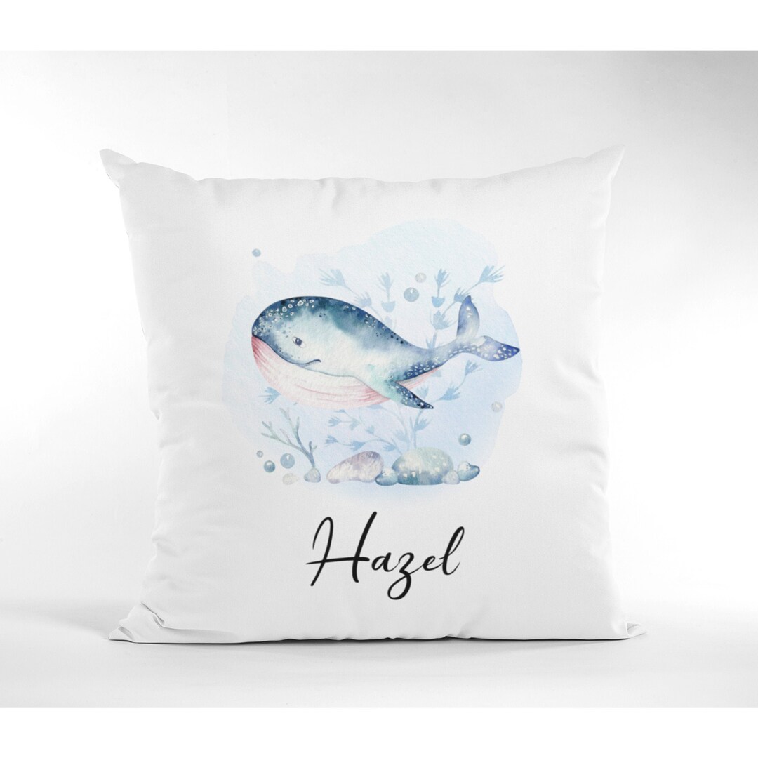 Personalized Whale Pillow, Whale Gifts, Whale Gift for Her, Cute Whale ...
