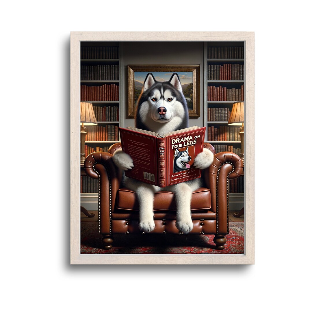 Husky Print, Husky Gifts, Husky Art, Husky Mom, Husky Painting, Animal ...