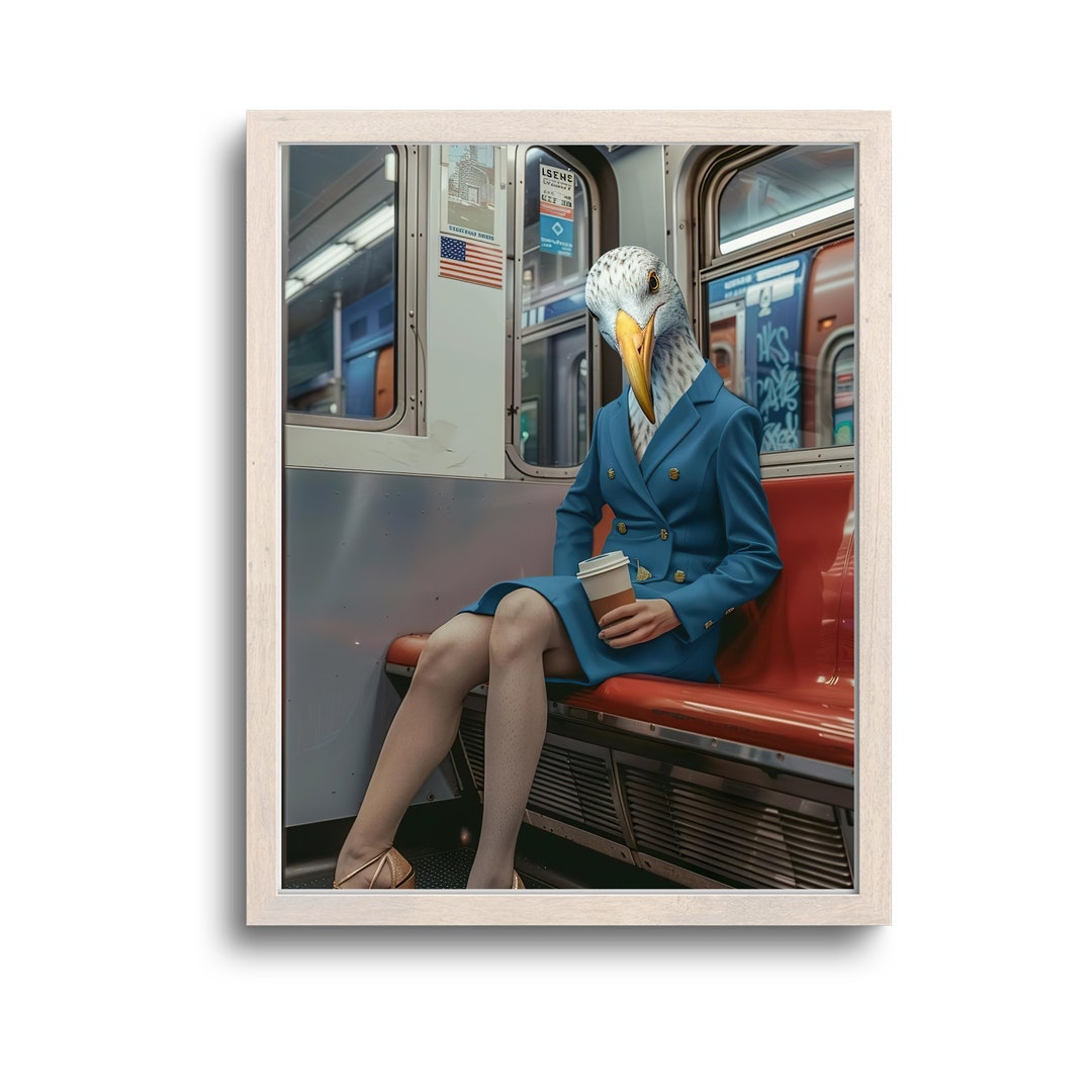 Seagull in NY Subway, Seagull Print, Seagull Wall Art, Seagull Gifts ...