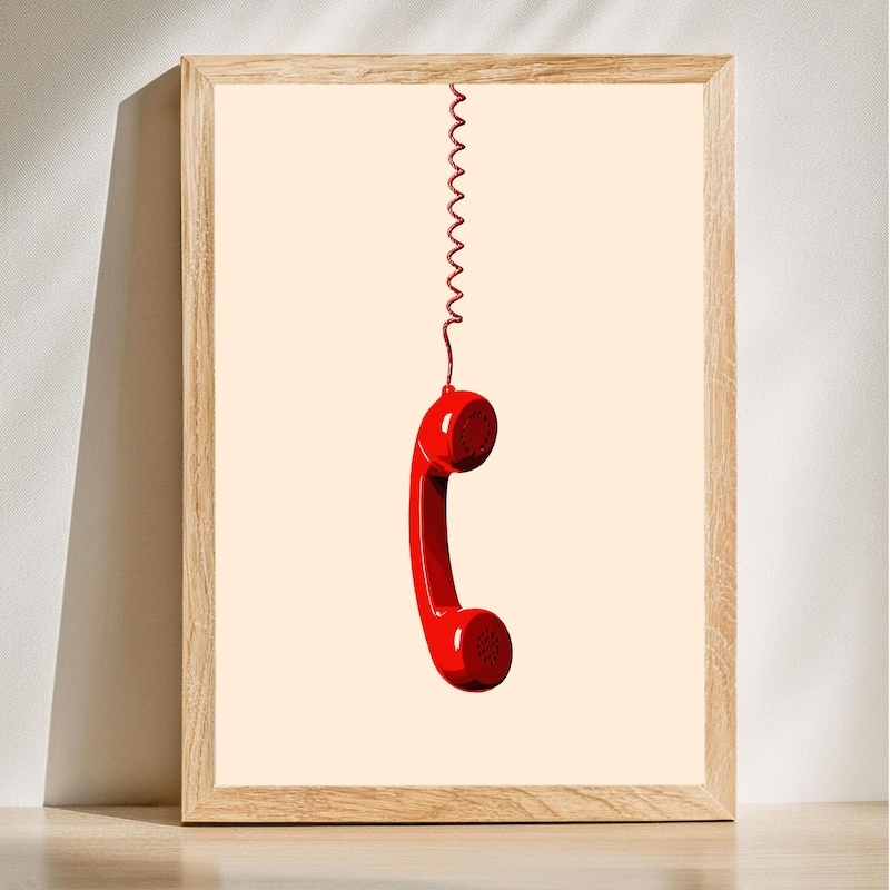 Telephone Print - Etsy