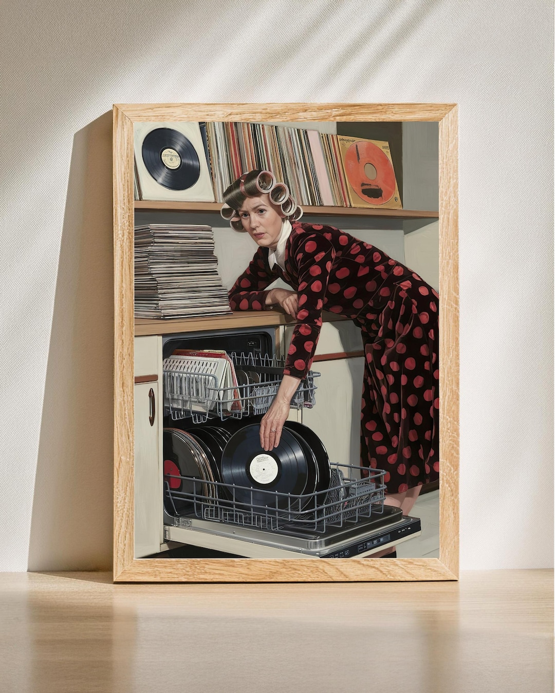 Retro Vinyl Record Art, Vintage Style Vinyl Record Print, Aesthetic Art ...
