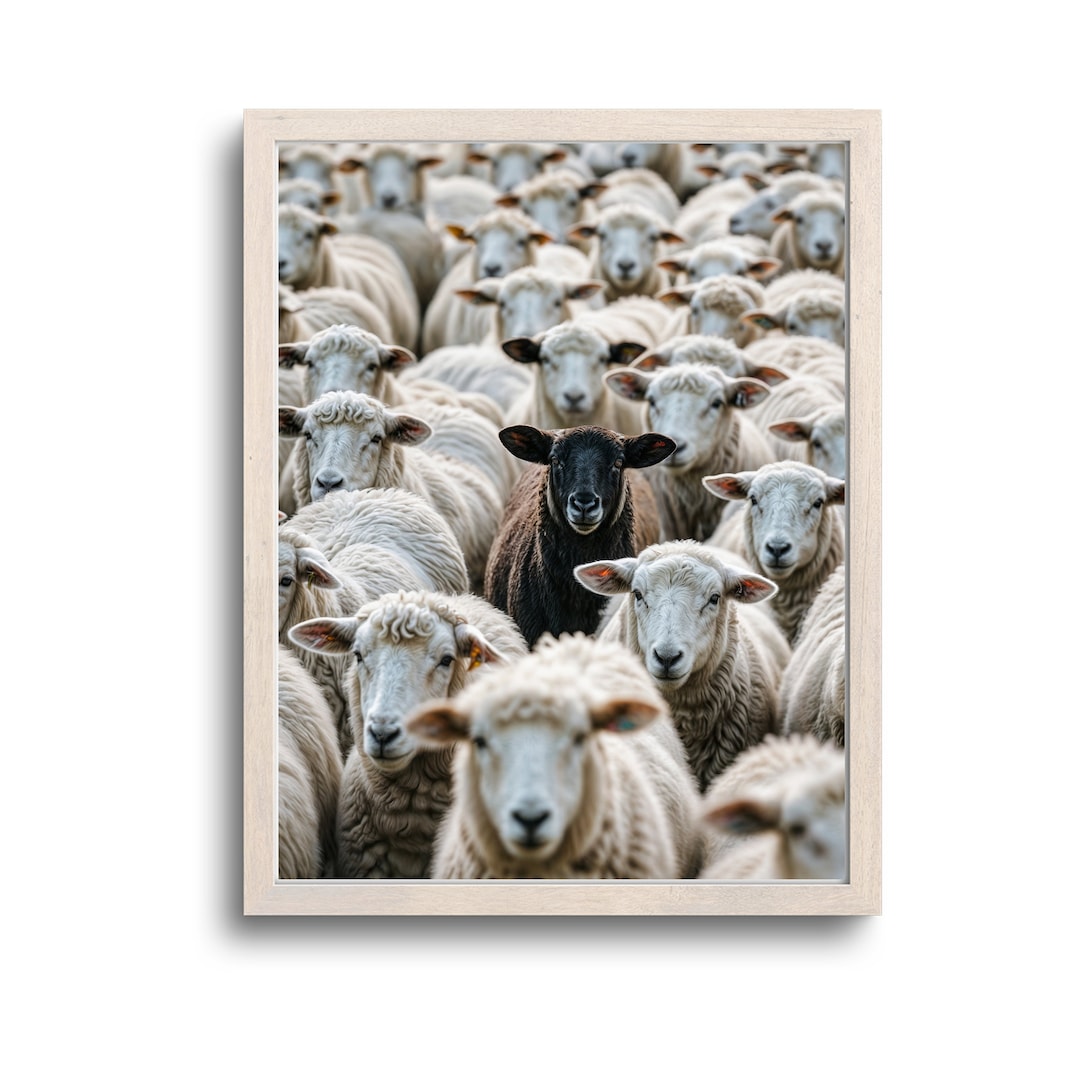 Black Sheep Poster, Stand Out From the Crowd Print, Free Thinkers Wall ...
