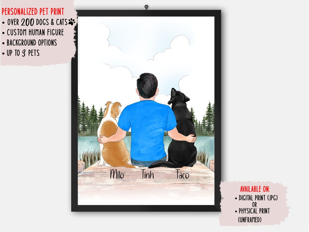 Custom Dog Dad Print, Dog Dad Gift, Best Dog Dad, Gift for Dog Dad, Dog ...