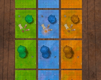 Dnd Battle Grid Mat Pack of 5 Battle Mats - Etsy