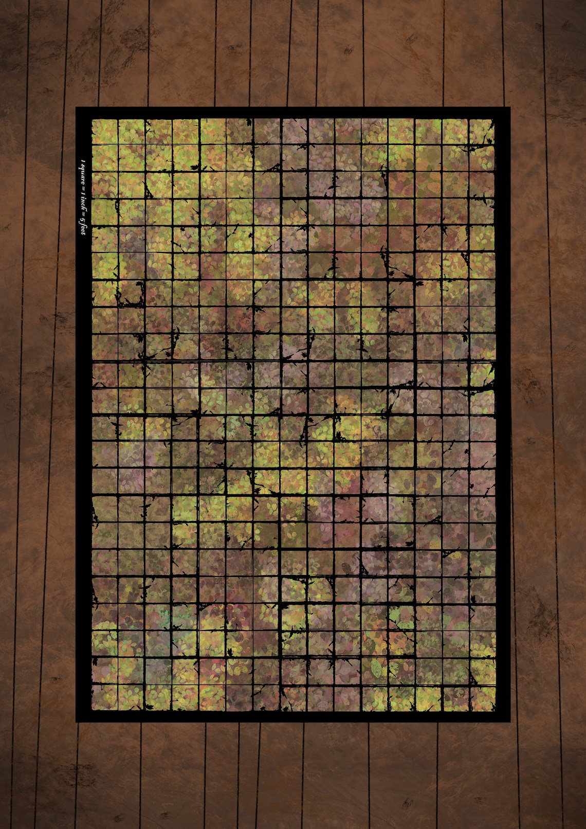 Fall Forest Floor Battle Grid Mat for Role Play Dnd - Etsy