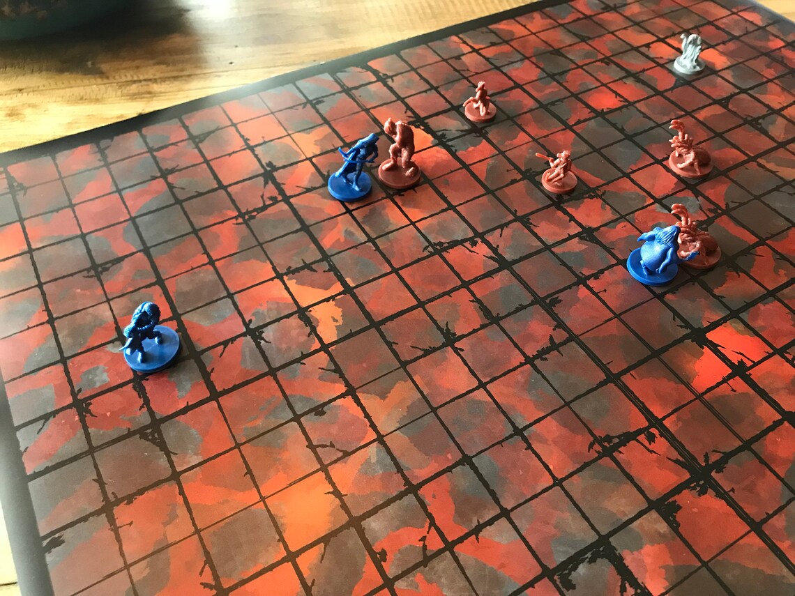 Dnd Battle Grid Mat Pack of 5 Battle Mats - Etsy