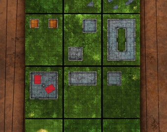 Dnd Battle Grid Mat Pack of 5 Battle Mats - Etsy