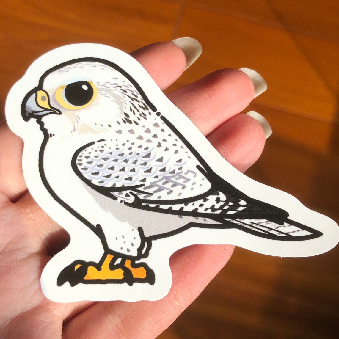 Gyrfalcon, Cute Bird Sticker: Raptor (waterproof) - Etsy