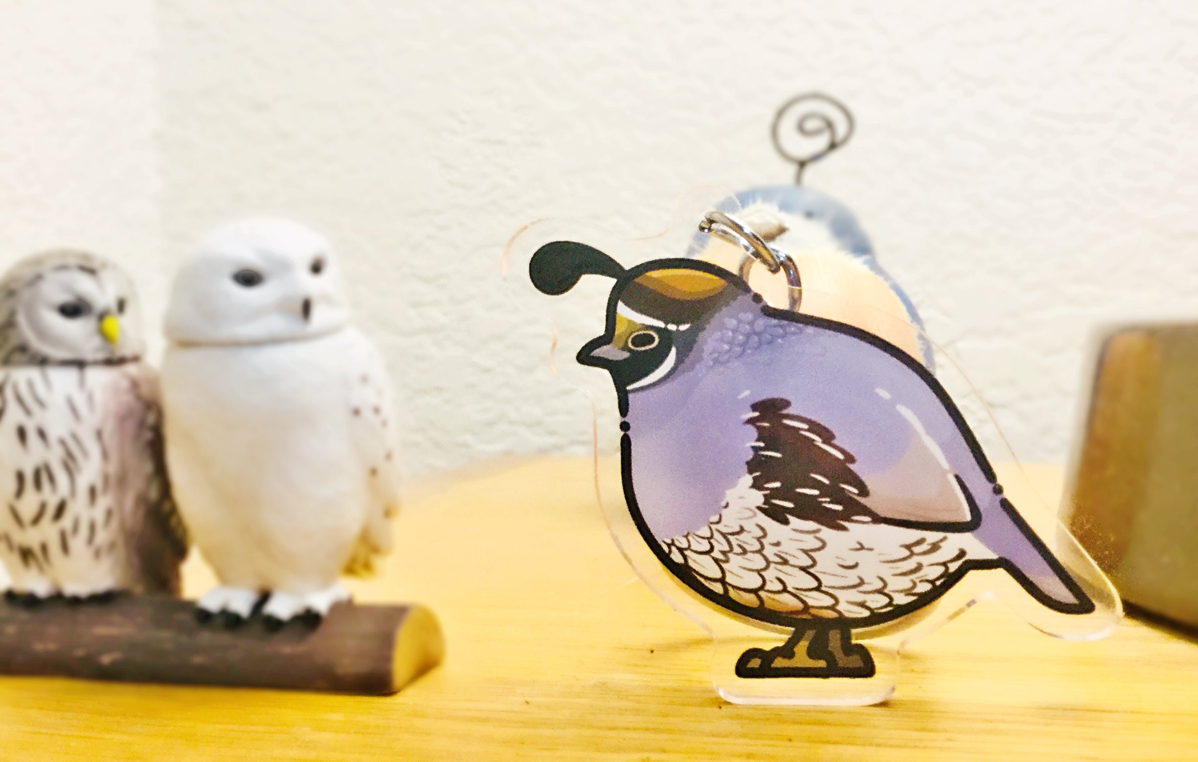 California Quail Keychain, Cute Bird Keychain - Etsy