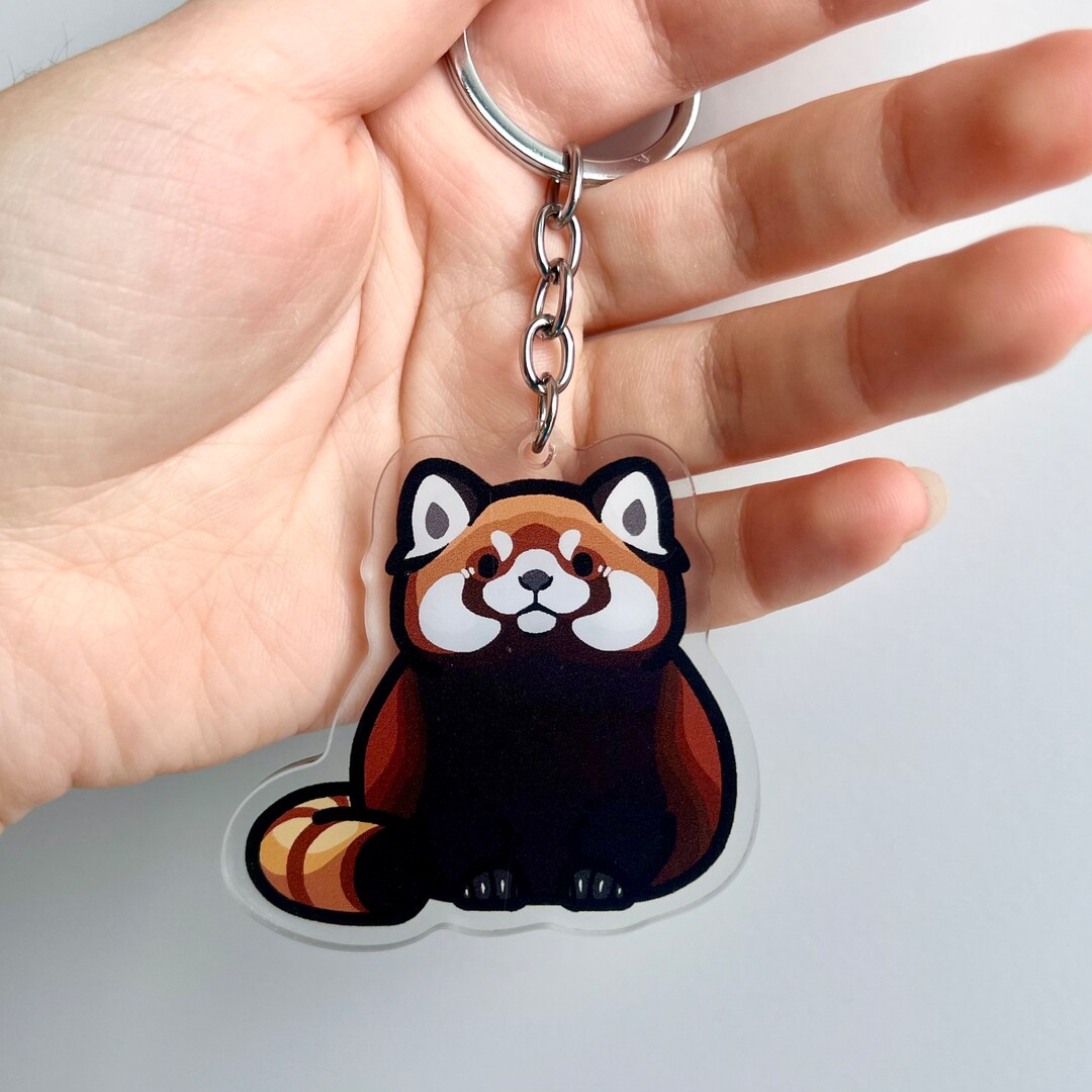 Cute Red Panda Keychains, Original Animal Charms - Etsy