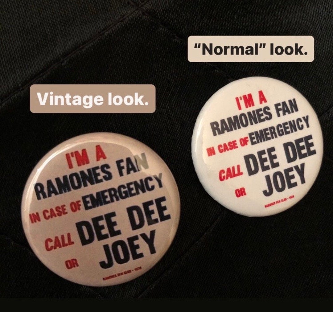 Vintage Look Ramones Fan Club Pins 2 Free Shipping - Etsy