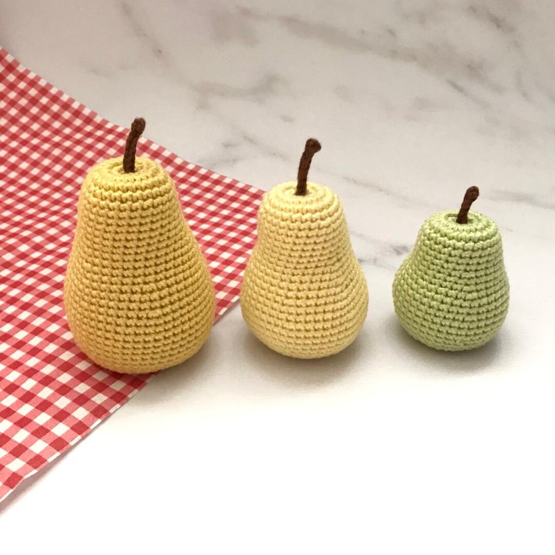 Amigurumi Pattern Crochet Pear PDF in Different Sizes - Etsy