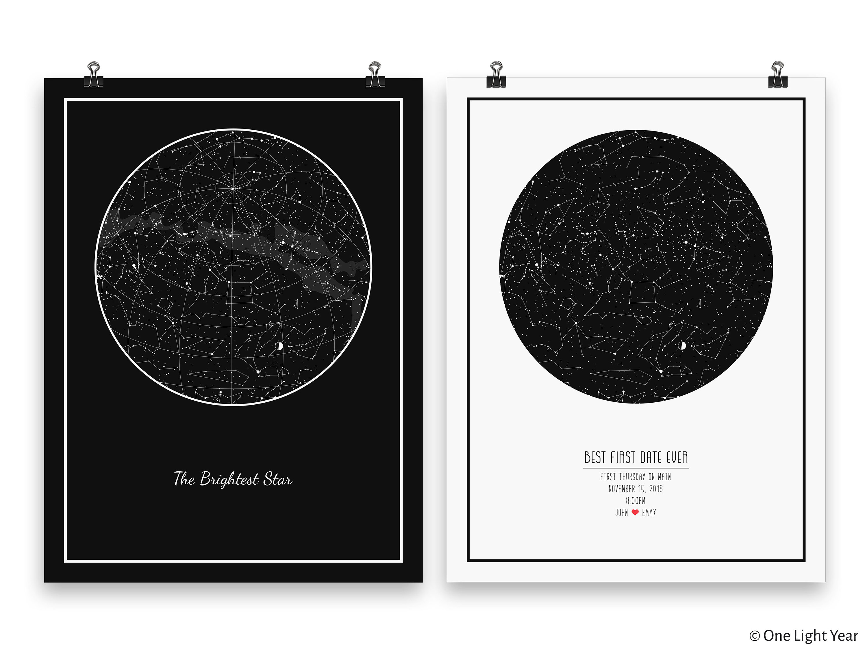Star Chart, Night Sky Map DIGITAL DOWNLOAD - Star Map Print, Framed ...