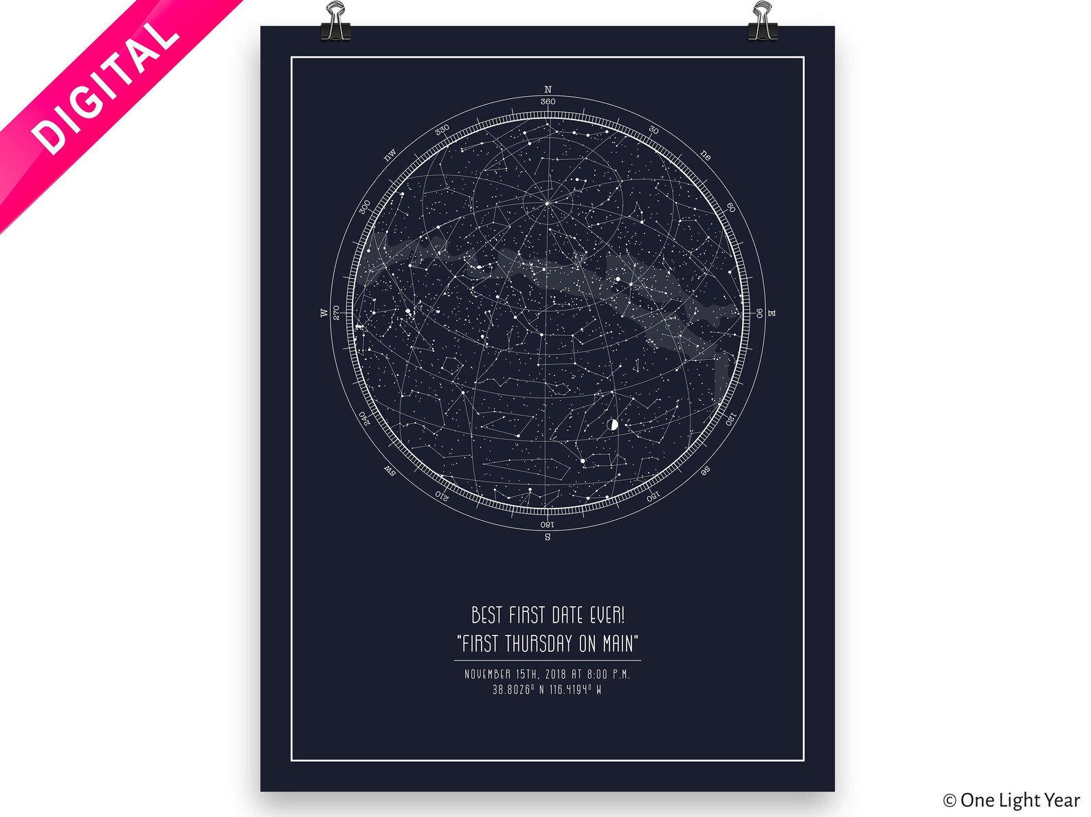 Star Map by Date Night Sky Poster Bedroom Wall Decor Love - Etsy
