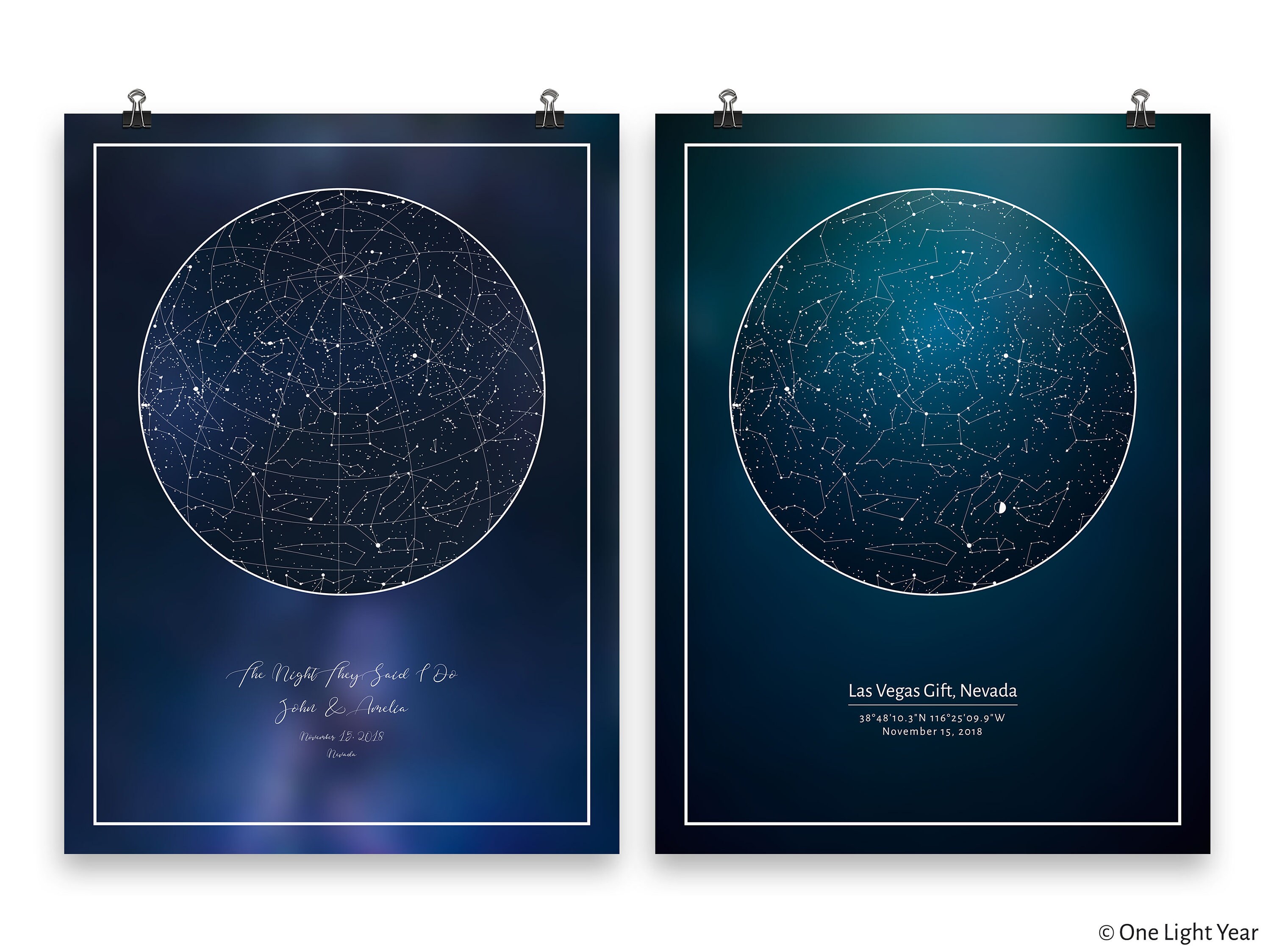 Galaxy Star Map by Date Night Sky Map Wall Decor Her | Etsy