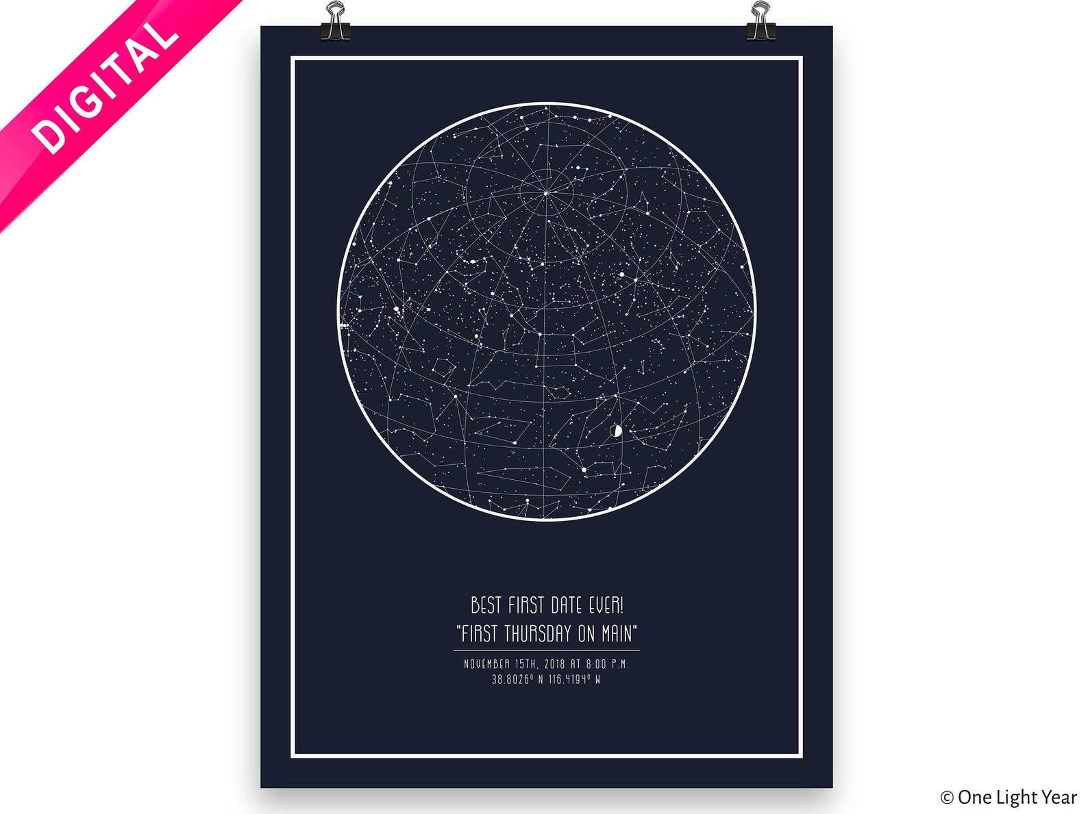 Star Chart Night Sky Map DIGITAL DOWNLOAD Bedroom Decor - Etsy